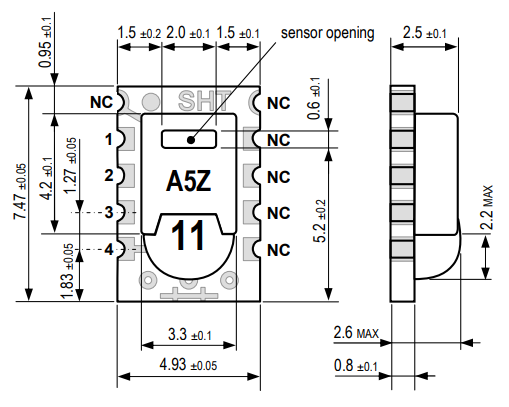 SHT15 Humidity Sensor: Datasheet, Pinout and Features