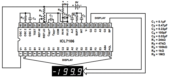 ICL7107 ADC Display Driver: Price, Application and Datasheet
