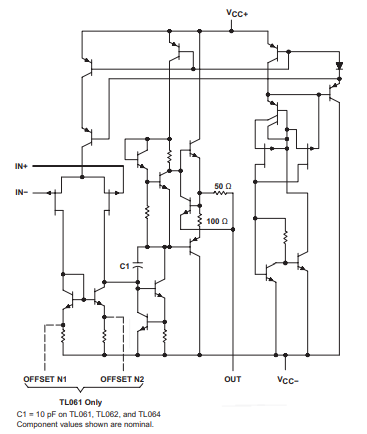 TL061 Operational Amplifier: Features, Pinout and Datasheet PDF