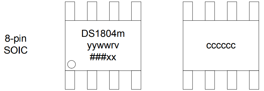 DS1804 NV Trimmer Potentiometer: Pinout, Equivalent and Datasheet
