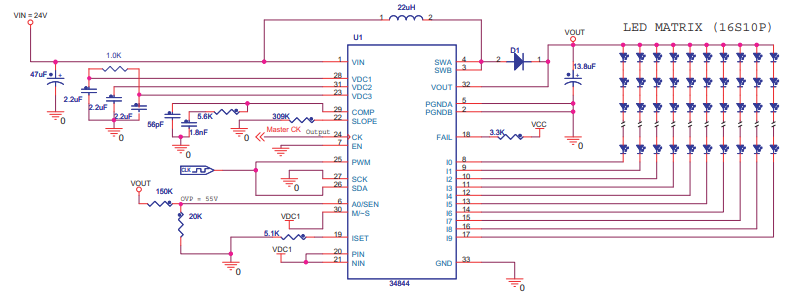 MC34844AEP LED Driver: Pinout, Applications and Datasheet