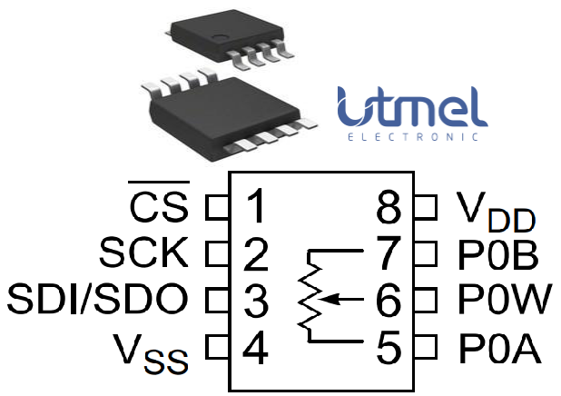 MCP4151 Dual SPI Digital POT: Pinout, Equivalent and Datasheet