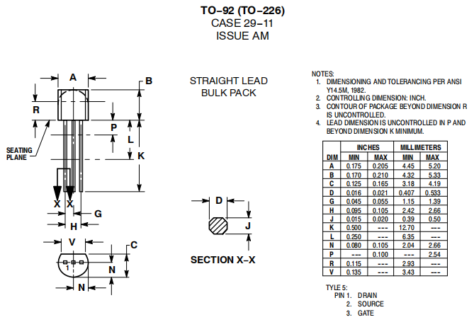 2N5457 N-Channel JFET : Pinout, Alternative and Datasheet