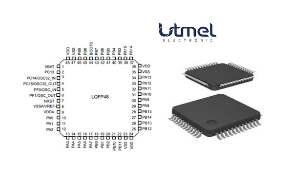 STM32F303CBT6 Microcontroller: 32-Bit, 48-LQFP, Pinout and Datasheet
