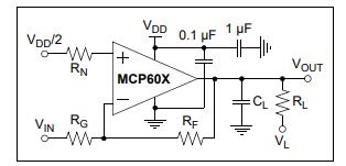 MCP602 Op-amp: Pinout, Datasheet and Test Circuit