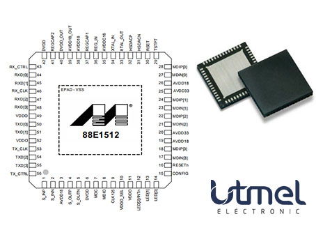 88E1512-A0-NNP2C000 Energy-Efficient Ethernet Transceiver: Features, Pinout, and Datasheet