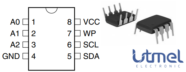 AT24C02 Two Wire Serial EEPROM: Pinout, Equivalent and Datasheet