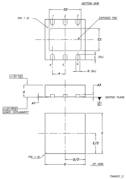 LD39050PU33R: 5.5V, 6-VDFN Exposed Pad, Pinout and Datasheet