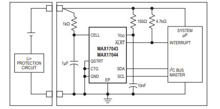 MAX17043/MAX17044 Li+ Battery: Pinout, Datasheet and Application