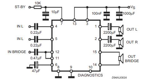 TDA7377 Class AB Car Radio Amplifier: Pinout, Datasheet pdf and Circuit