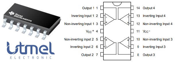 TL074ID OP-AMP: Pinout, Specification, and Datasheet