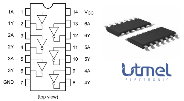 74hc04d схема включения | Obrezka.com