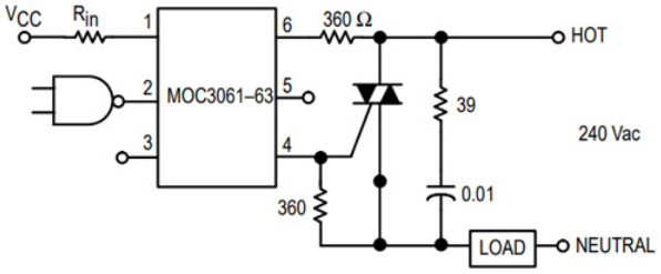 MOC3063 Zero-Cross Optoisolator: Equivalent, Datasheet and MOC3063 vs. MOC3042