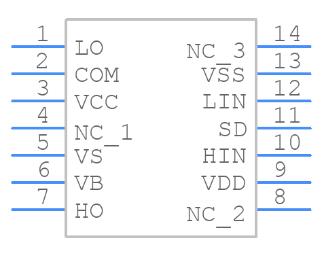 IR2113 High And Low Side Driver: 1.2V, 500V IGBT Driver IC, 14 PDIP and Schematic