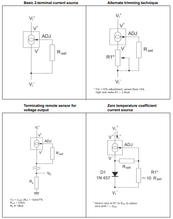 LM334D Adjustable Current Source: Feature, Specification, and Datasheet