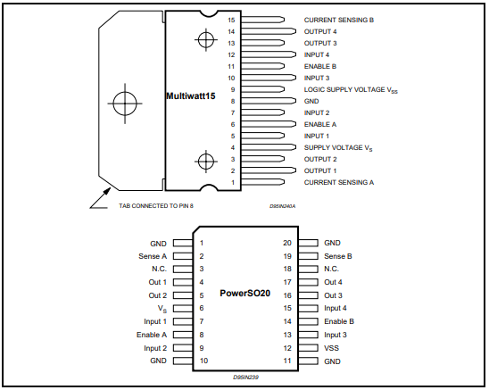 L298P: 42V,13mA, Pinout and Datasheet