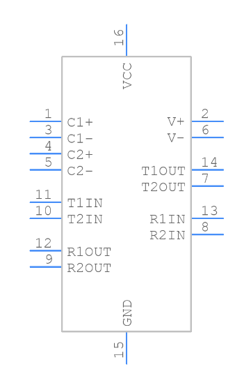 MAX3232ESE+ transceiver：Pinout, Specification, Datasheet