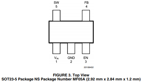 LM3671MF-2.8 DC-DC converter: Pinout, Specification, and Datasheet