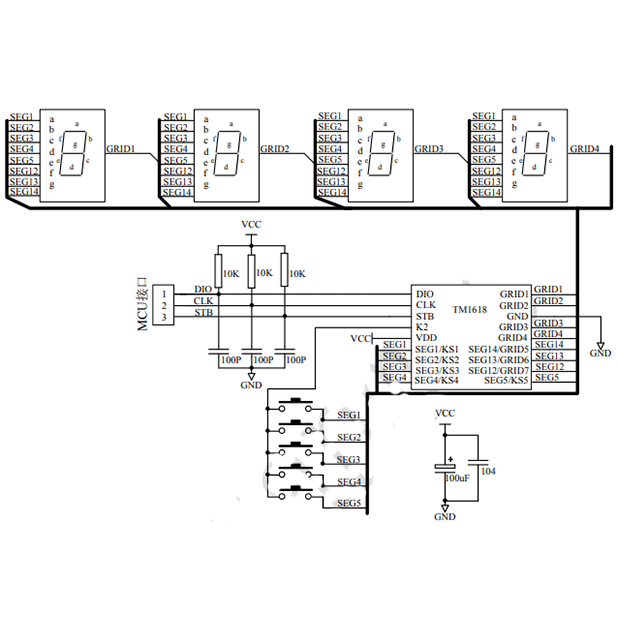 TM1618 LED Driver--feature, datasheet, and circuit