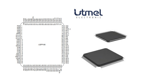 STM32F303VCT6TR Microcontroller: 72MHz,100-LQFP, Pinout and Features