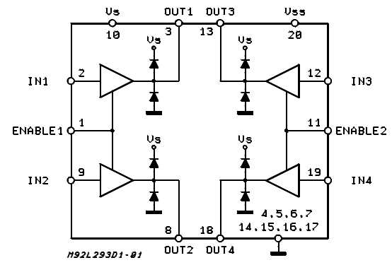 L293DD Channel Driver: Pinout, Datasheet and Features