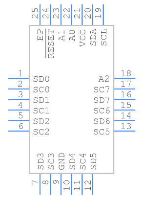 TCA9548ARGER I2C Switch: Diagram, Pinout, and Datasheet