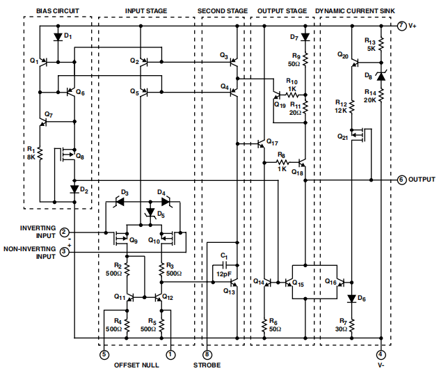 CA3140E Operational Amplifier: Diagram, Pinout, and Datasheet