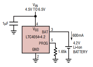 LTC4054 Single-cell Lithium-ion Battery: Circuits, Pinout, and ...