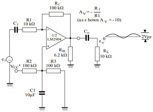 LM2904N Operational Amplifier: Datasheet, Pinout, and Circuit