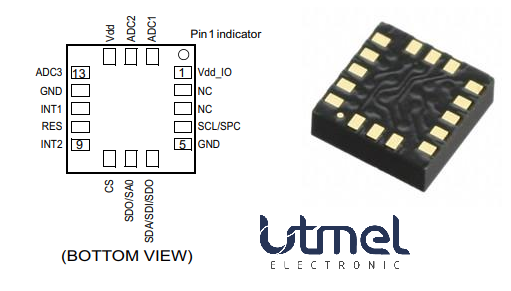 LIS3DH Accelerometer: Datasheet, Pinout, Functionality, and Block Diagram