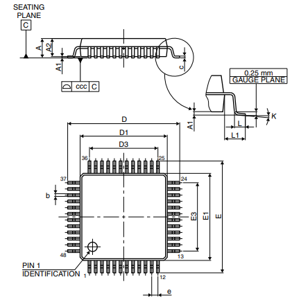 STM32F103C6T6 Microcontroller: 72MHz, 48-LQFP, Pinout and Datasheet