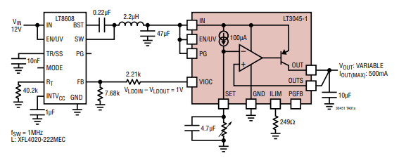 LT3045：High Performance Regulator