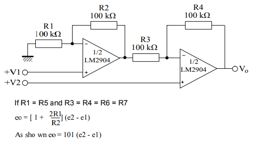 LM2904N Operational Amplifier: Datasheet, Pinout, and Circuit